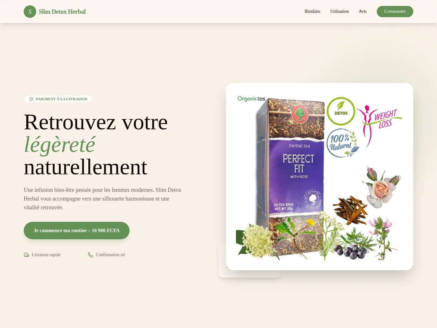 Detox Femme Landing Page