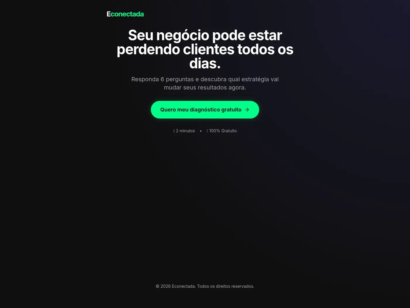 Funil Diagnóstico Econectada