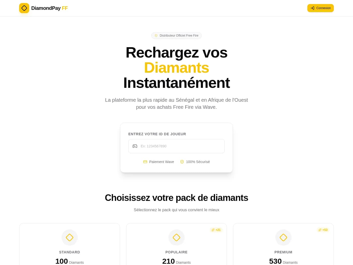 DiamondPay for Free Fire