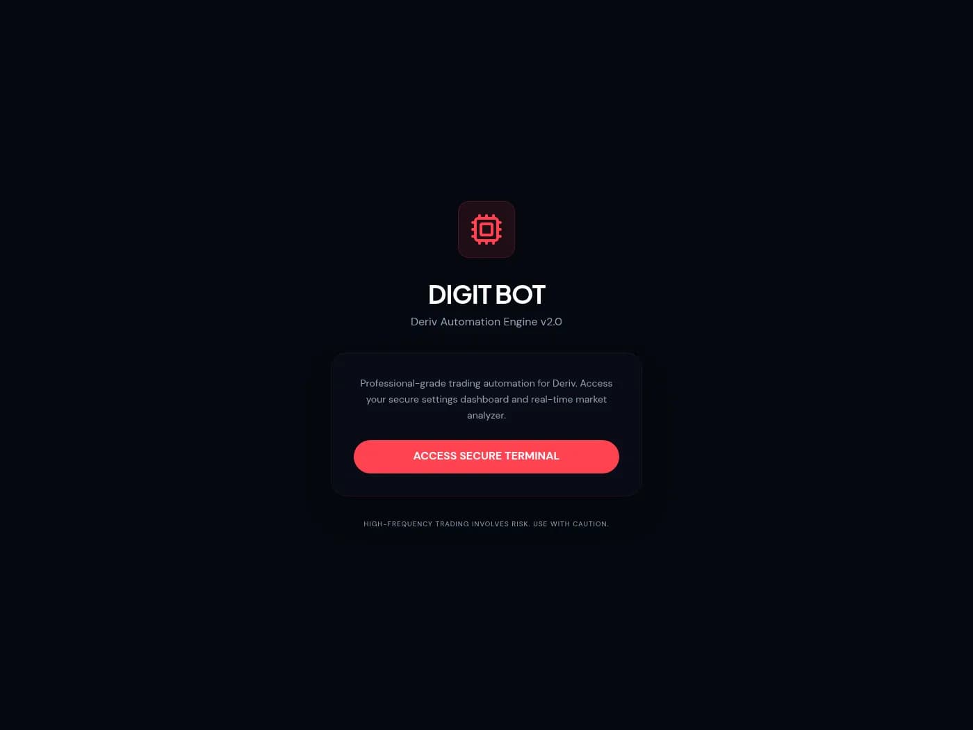Digit Deriv Bot Settings