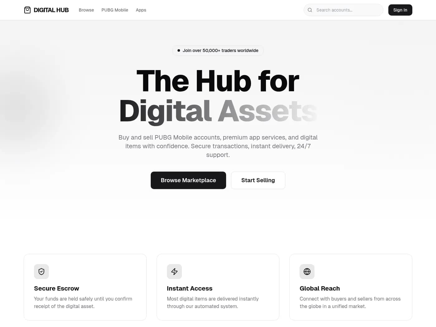 Digital Marketplace Hub