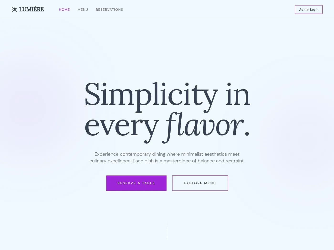 Minimalist DineDesk