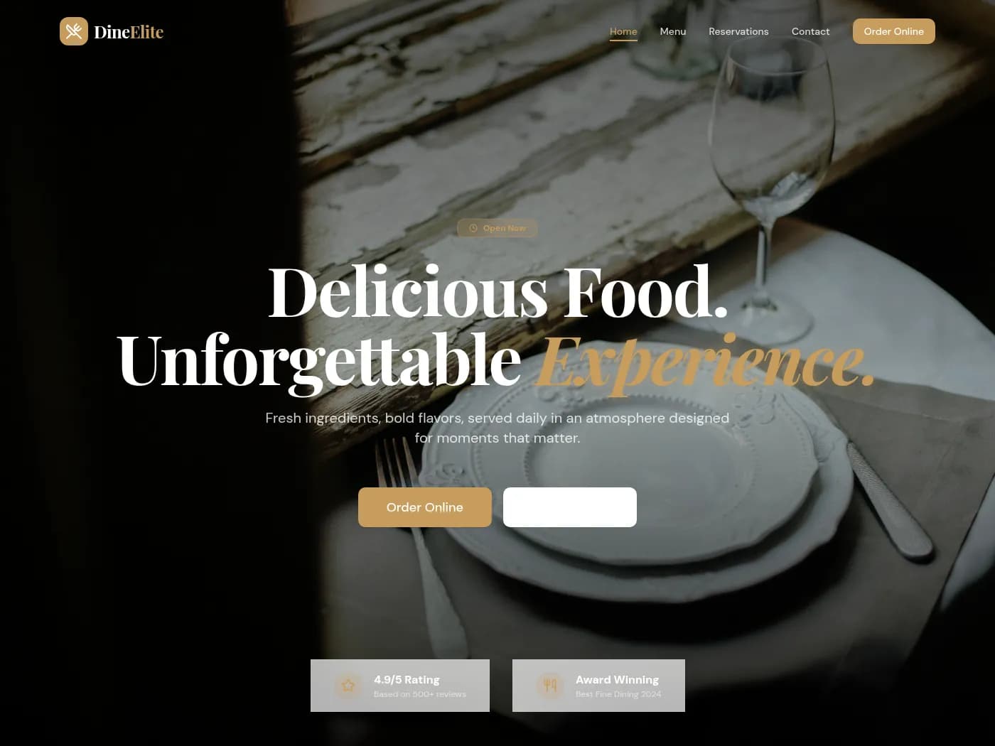 DineElite Website