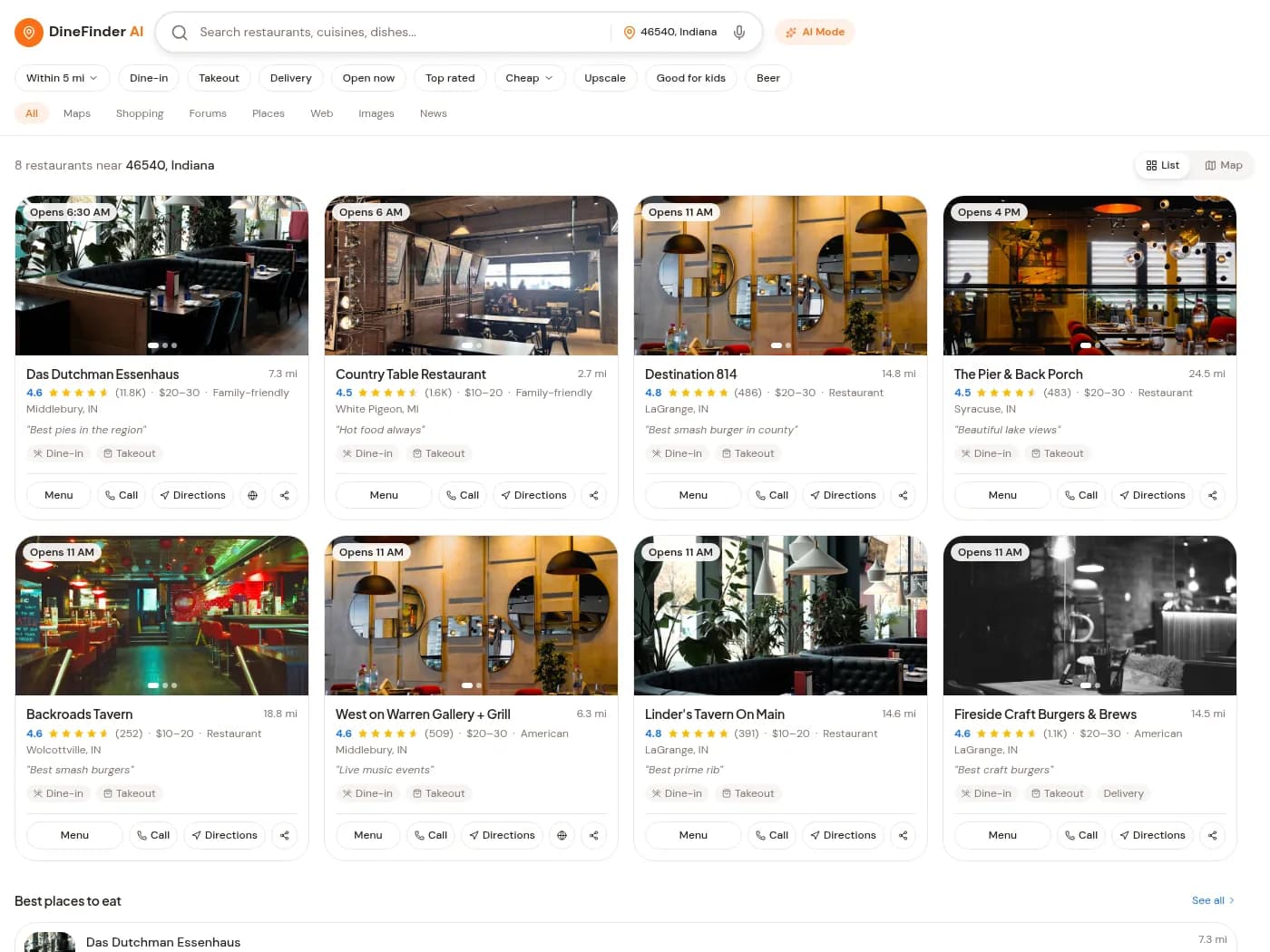 DineFinder AI Web