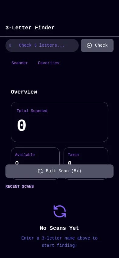 3 Letter Discord Finder