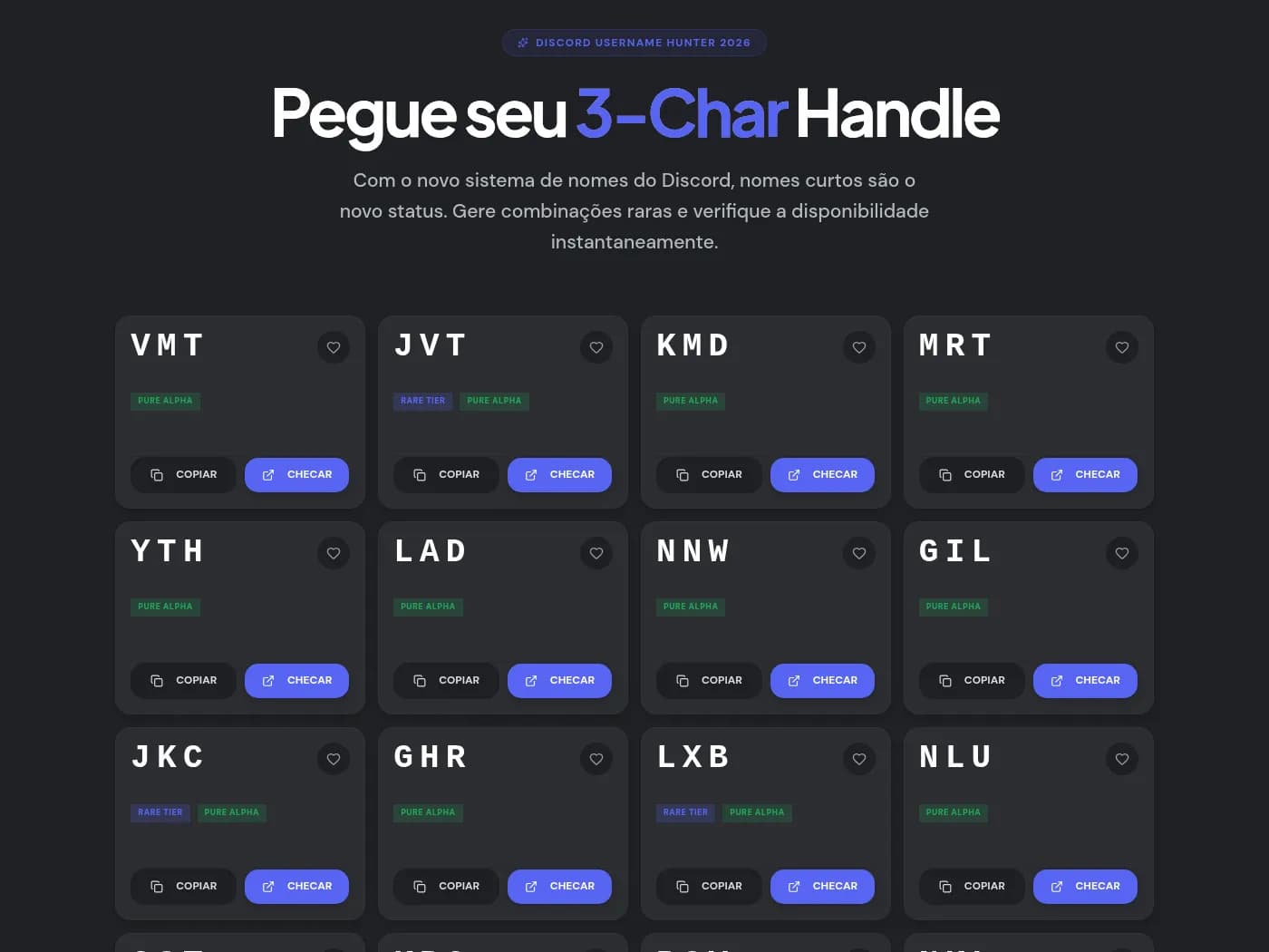Discord 3-Letter Finder