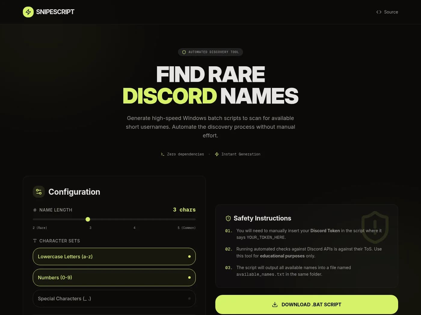 Discord Name Snipe Bot