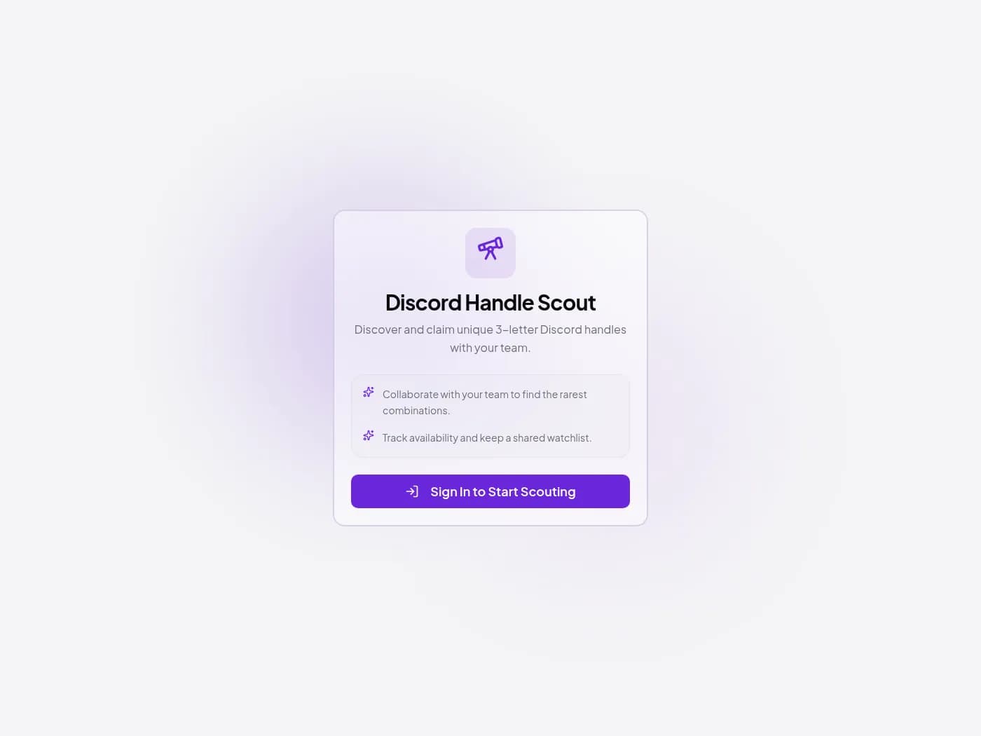 Discord Handle Scout
