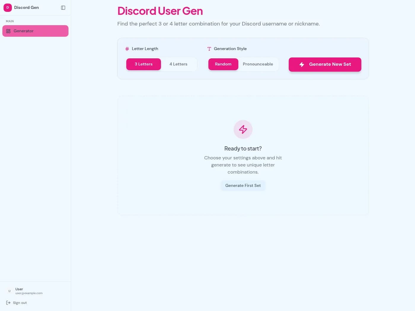 Discord Letter Generator