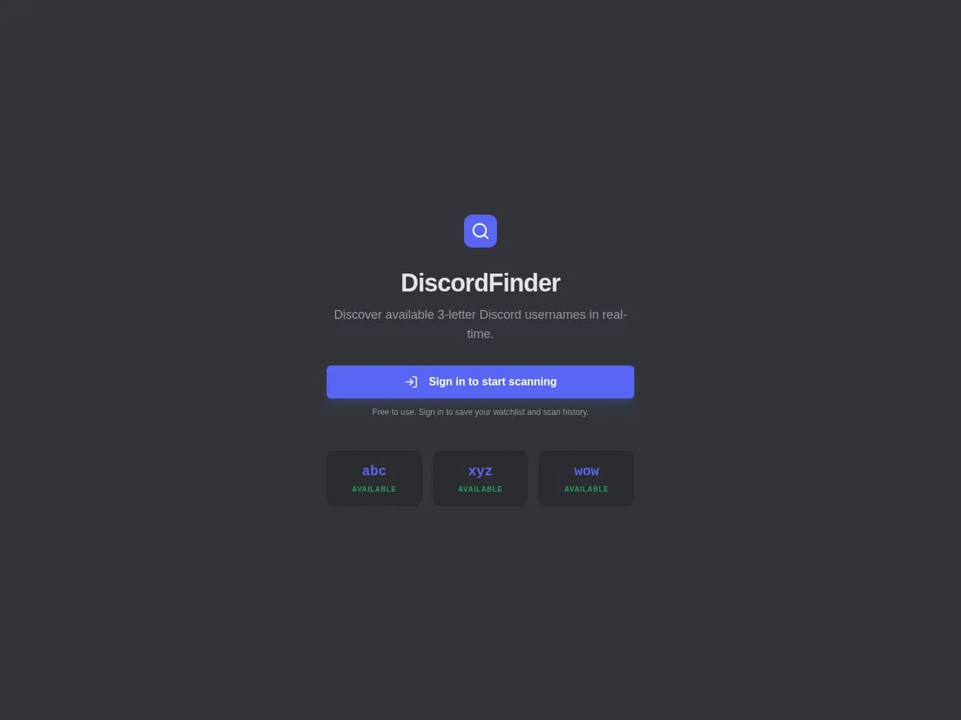Discord Name Finder