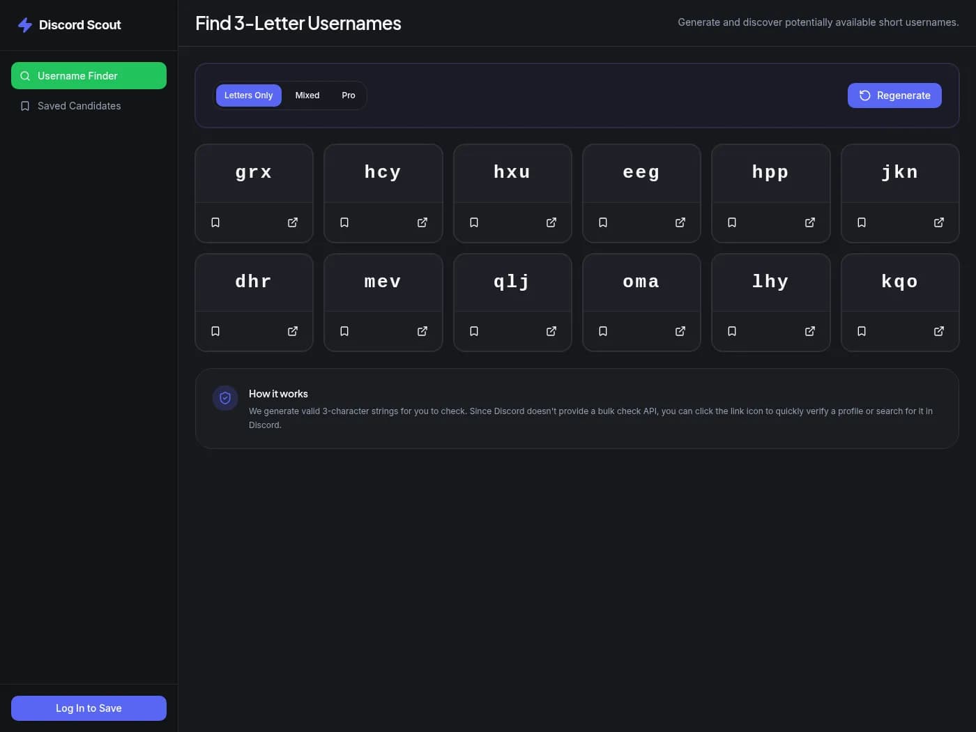 3-Letter Discord Finder