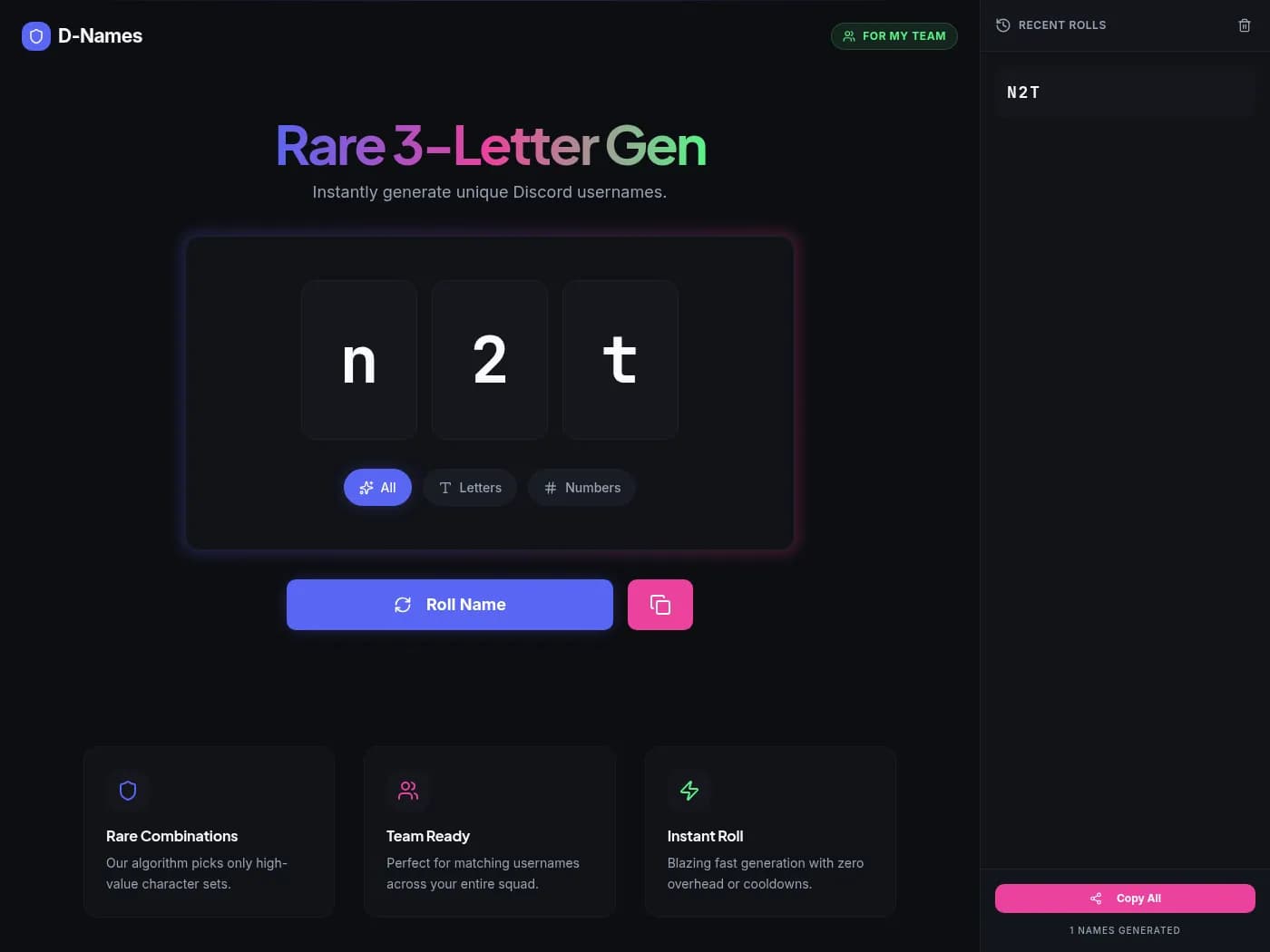 Rare 3-Letter Discord Names