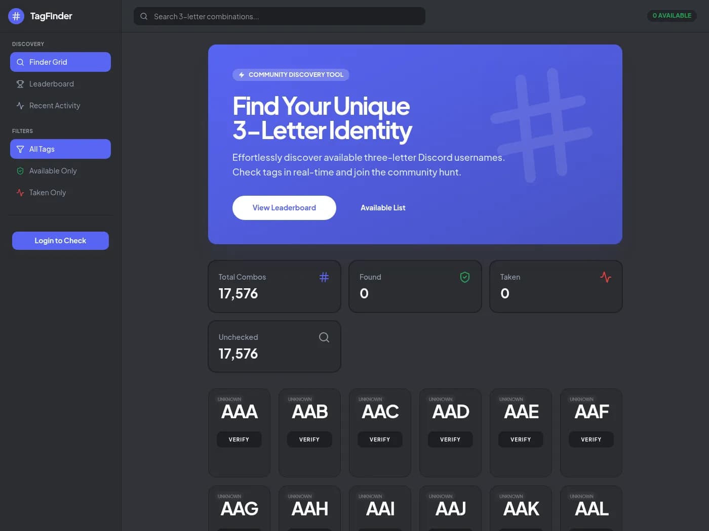 Discord Tag Finder