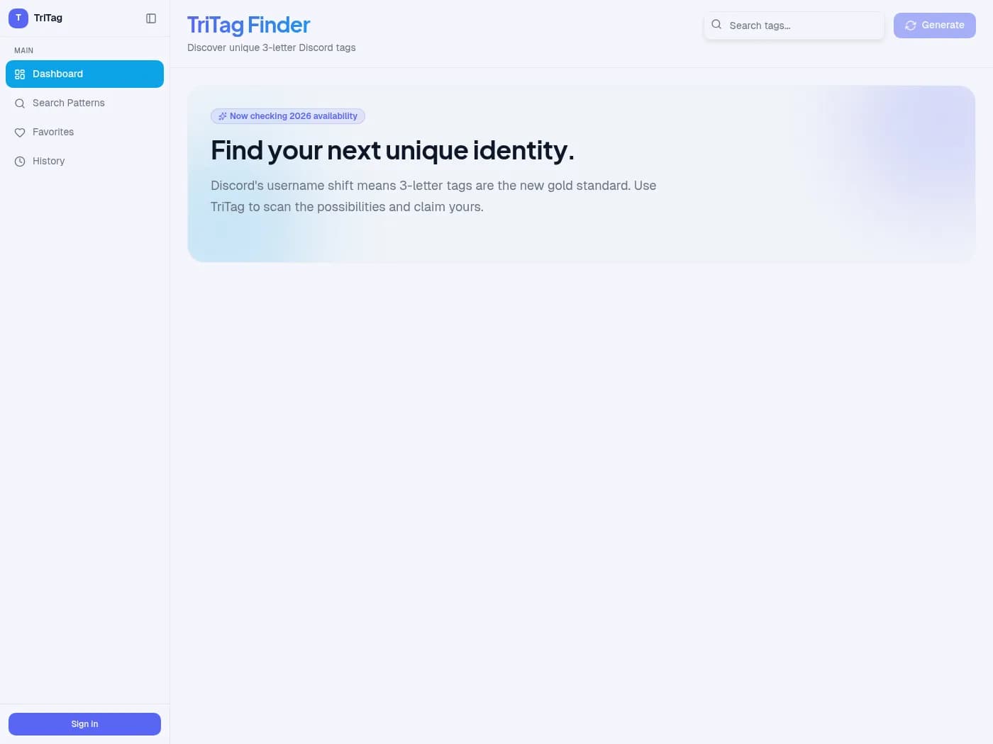 TriTag Discord Finder