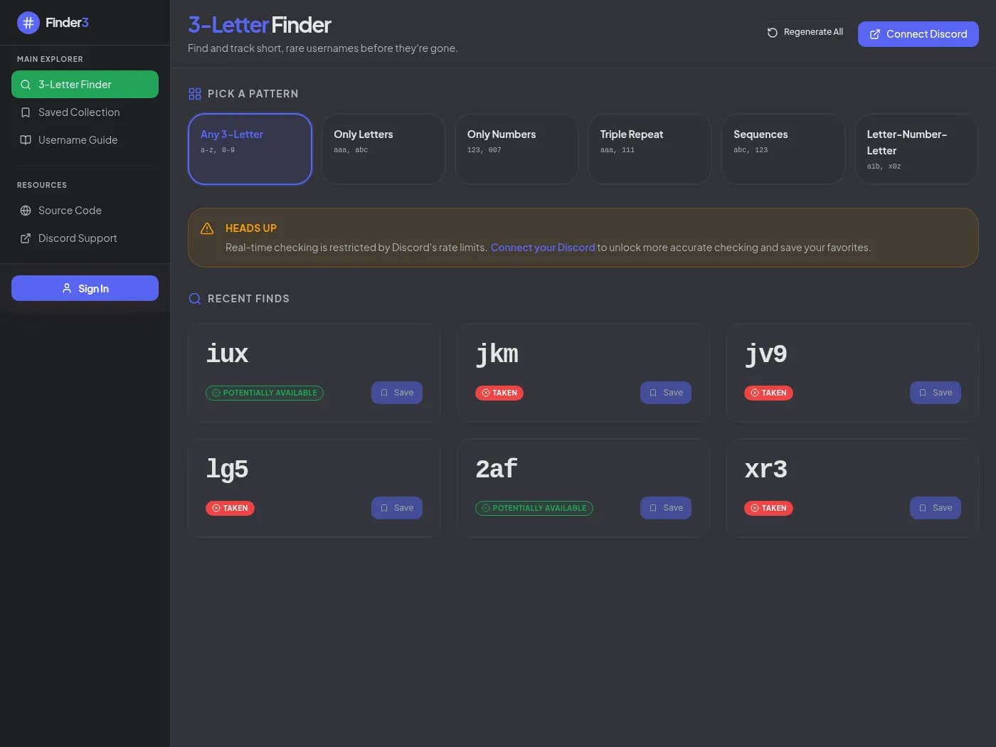 Untaken Discord Tagger