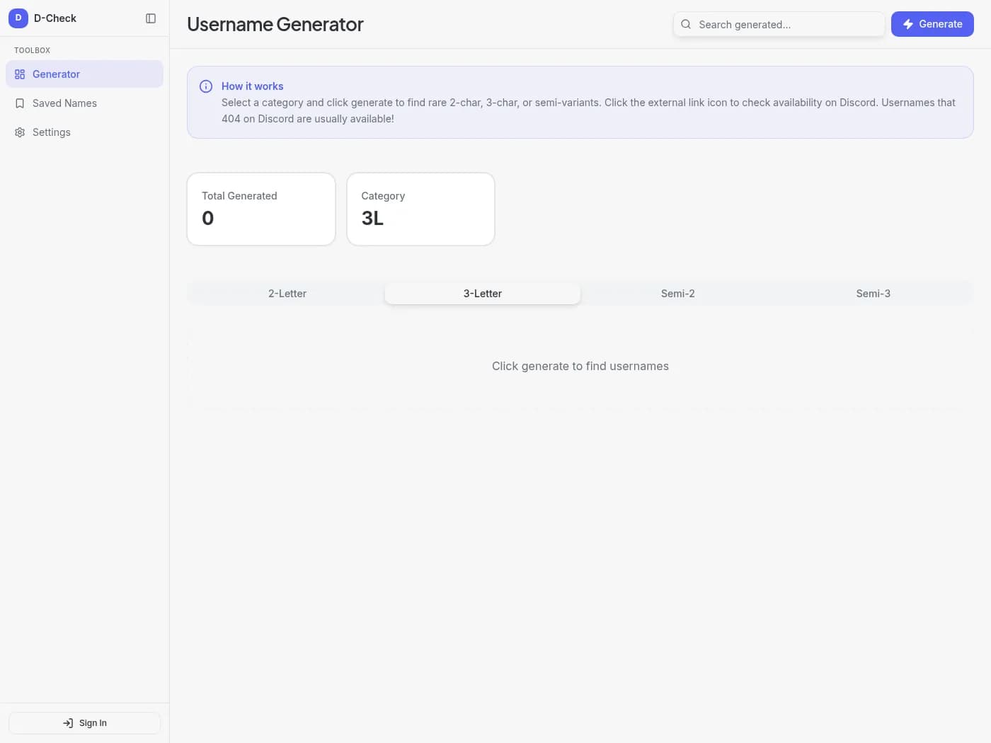 Discord Username Checker