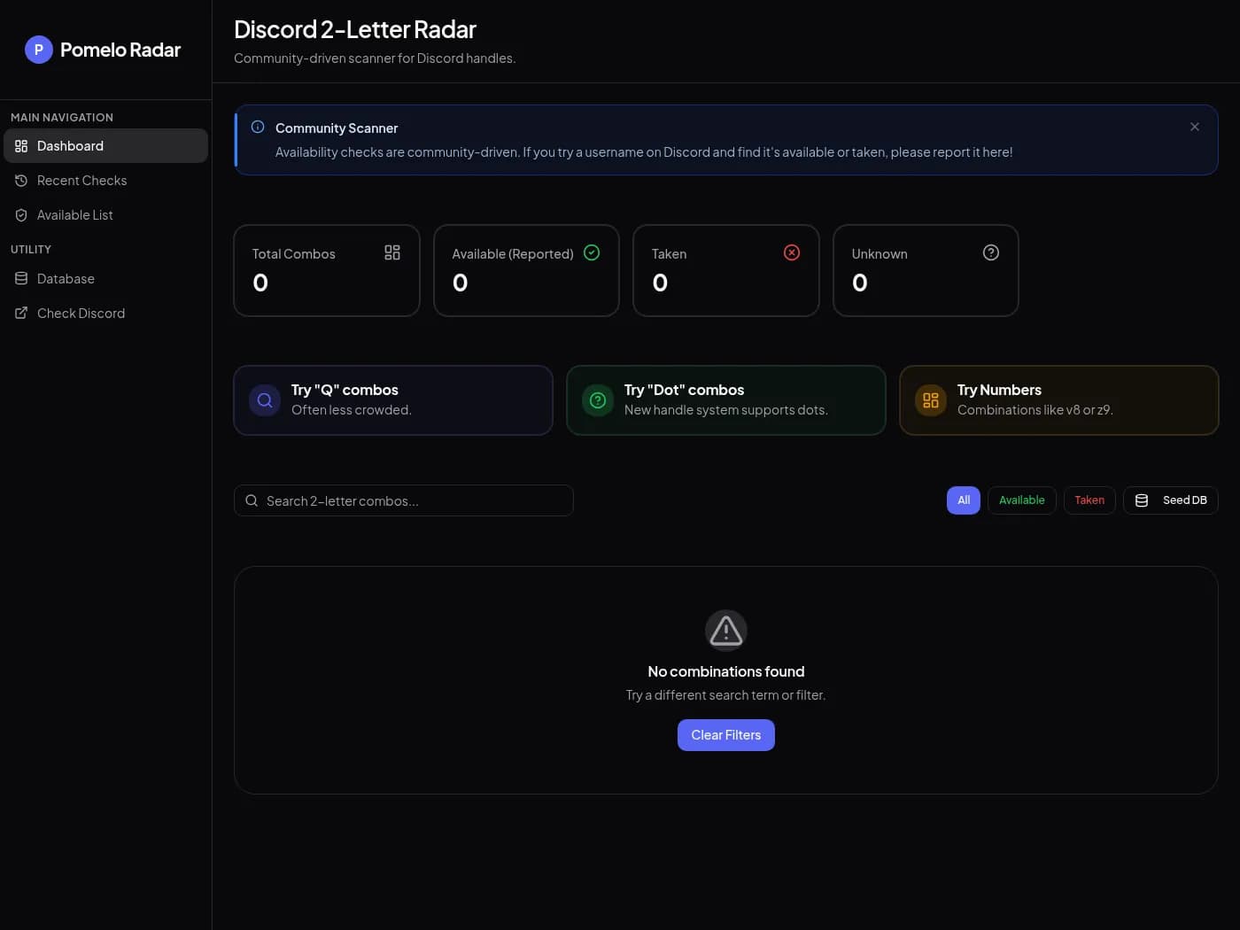 Discord 2-Letter Finder