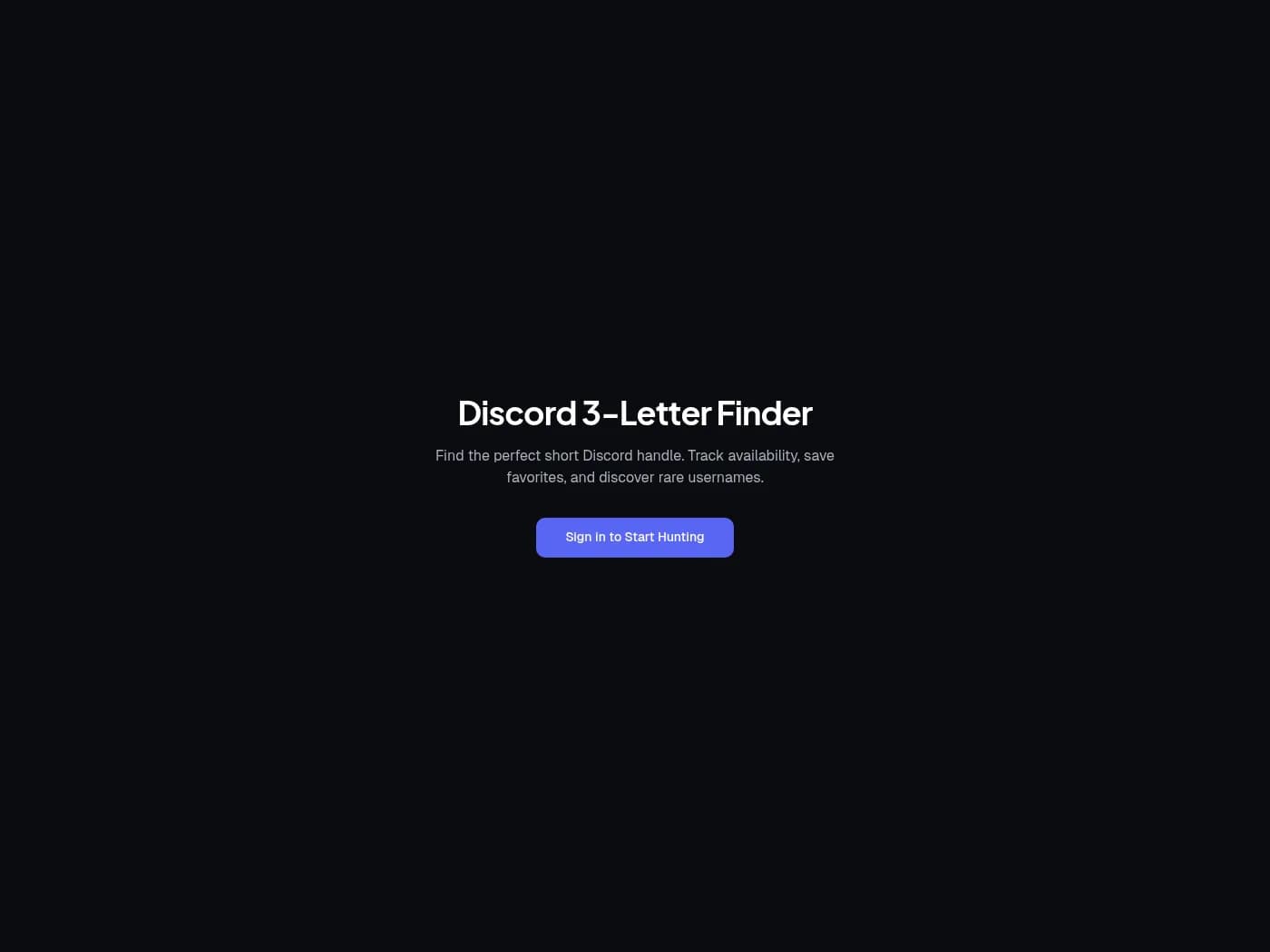 Discord 3-Letter Finder