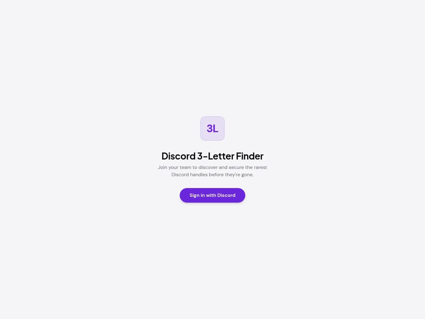 Discord 3-Letter Finder