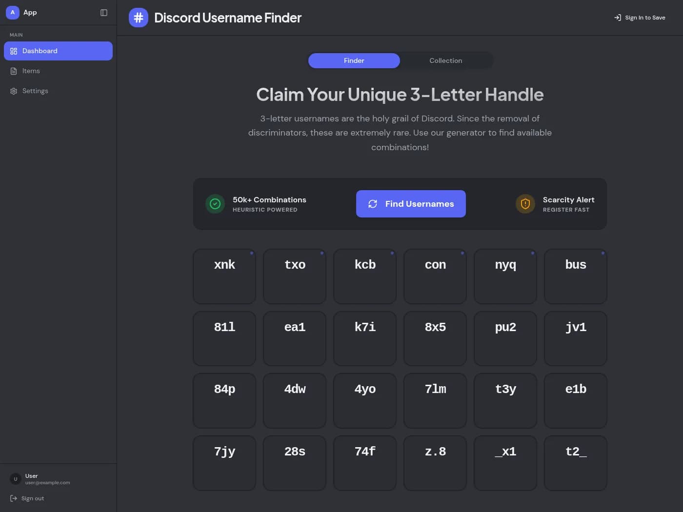3-Letter Discord Finder