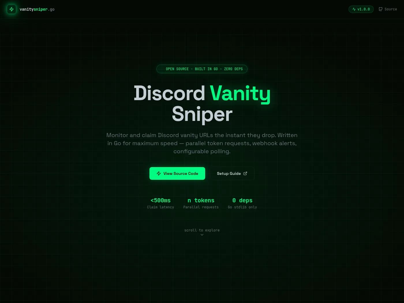 Go Discord Vanity Sniper