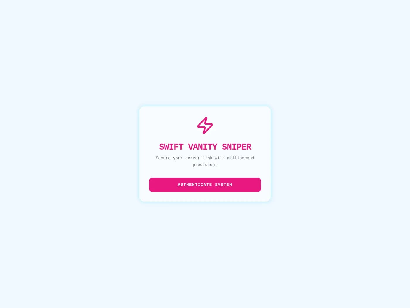 Swift Vanity Sniper