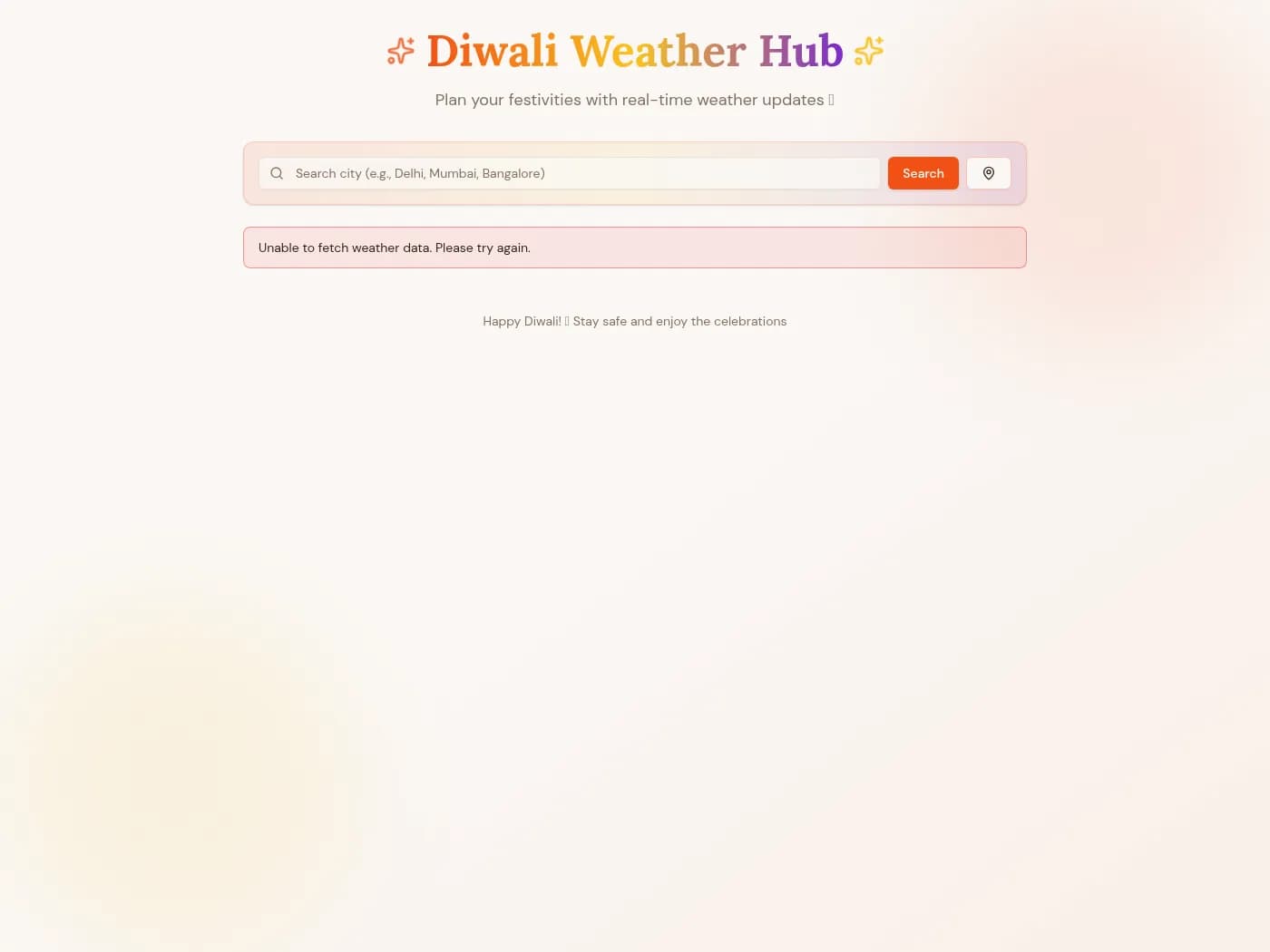 Diwali Weather Hub