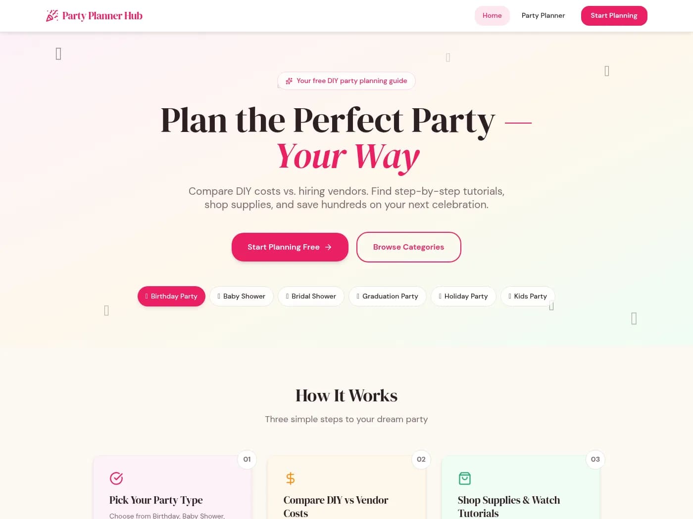 DIY Party Planner Hub