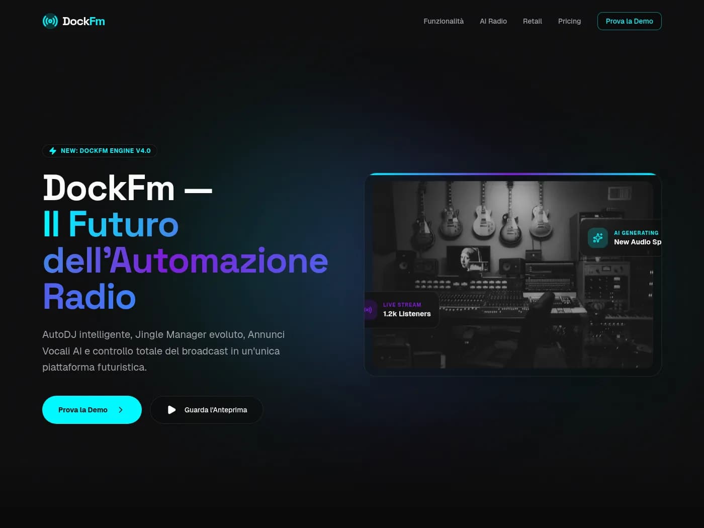 DockFm Visionary Web Experience