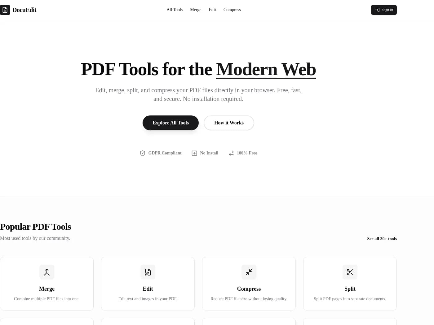 DocuEdit Web Suite