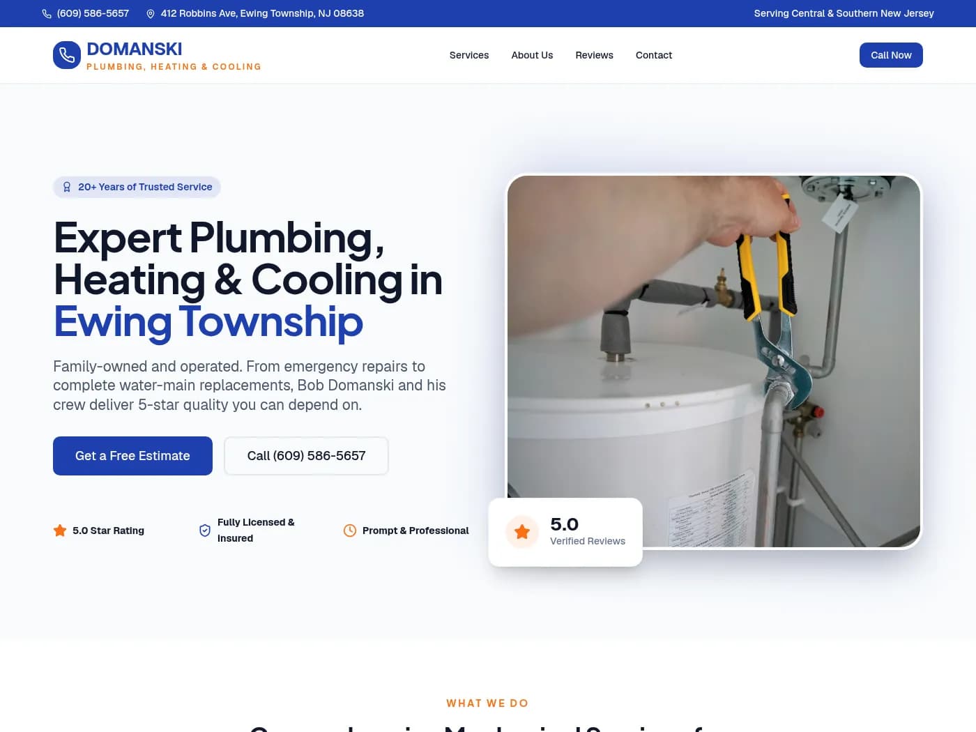 Domanski Plumbing Website