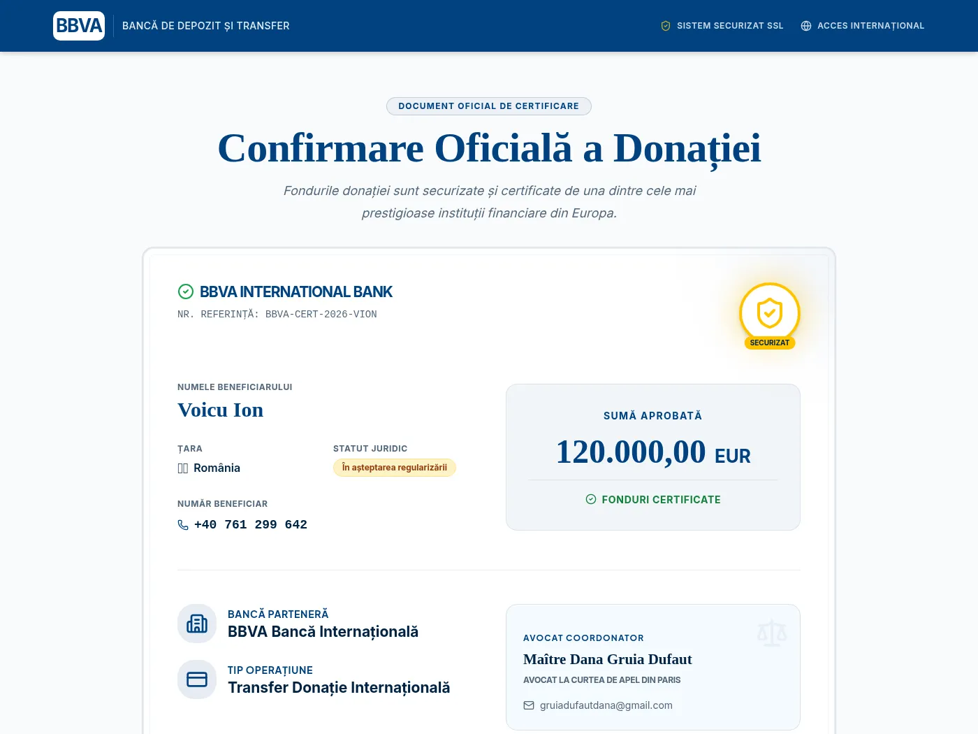 Donation Confirmation Site
