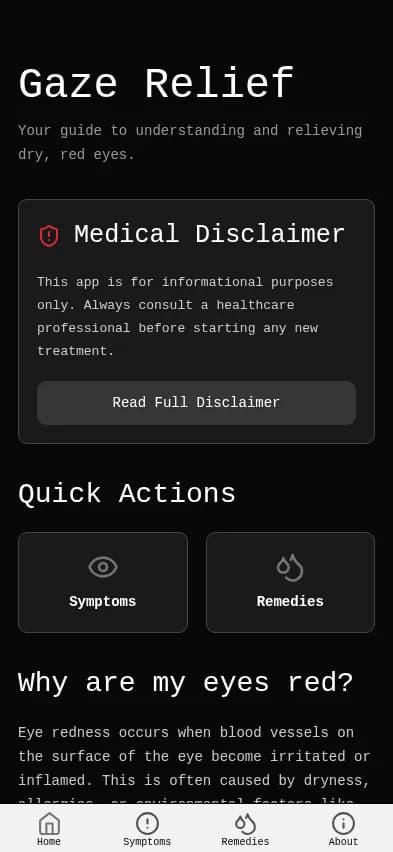 Dry Eye Relief App
