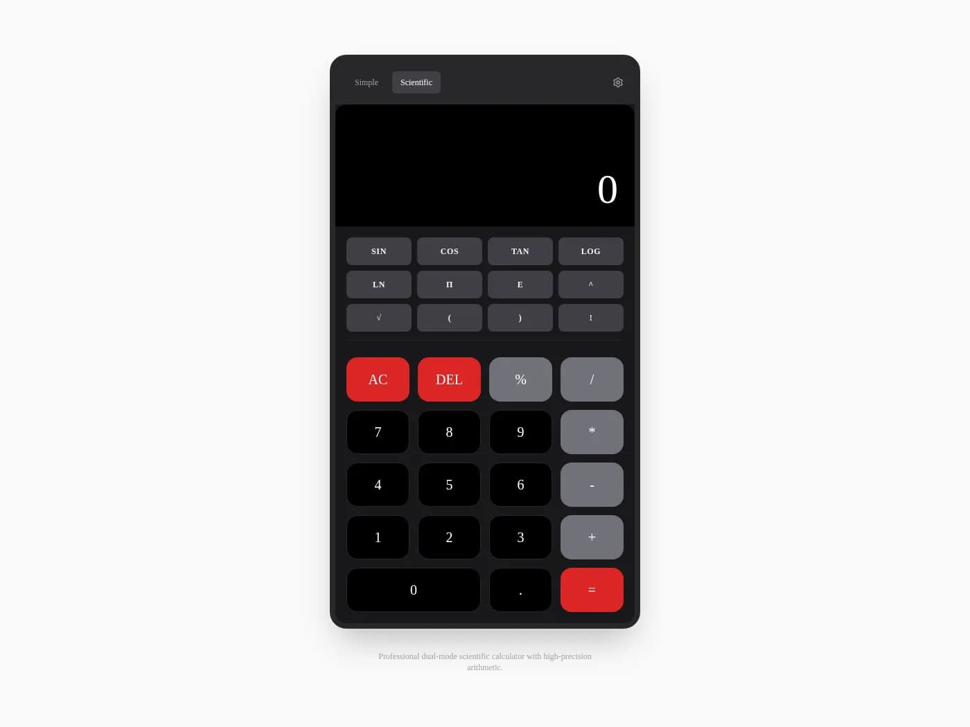 Dual Mode Calculator