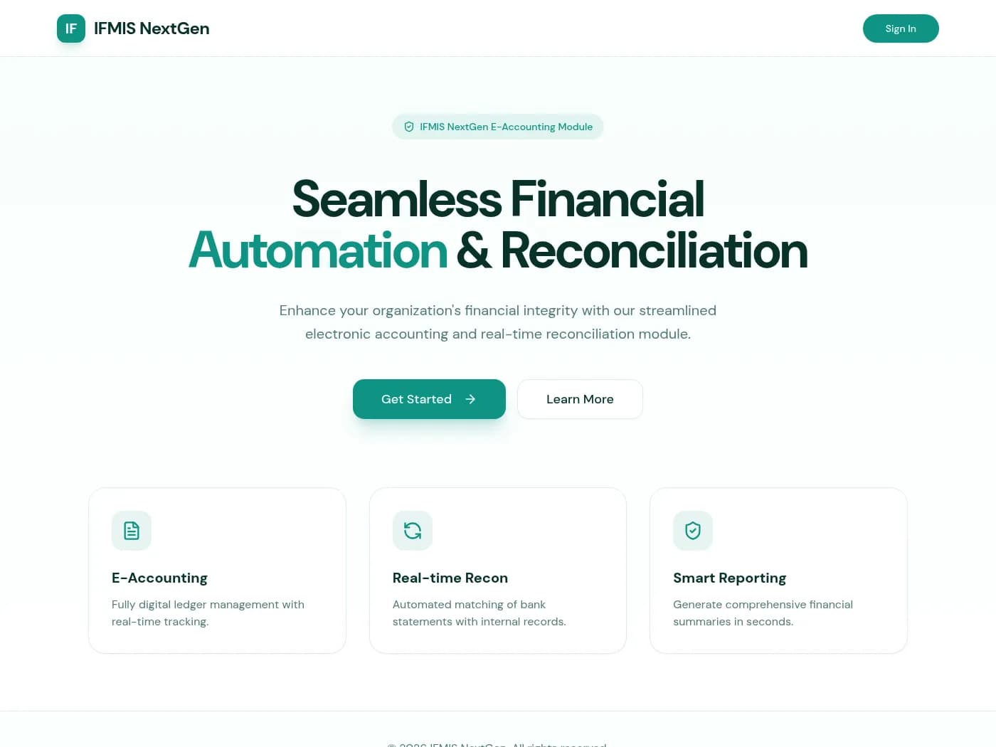 E-Accounting Reconciliation Module
