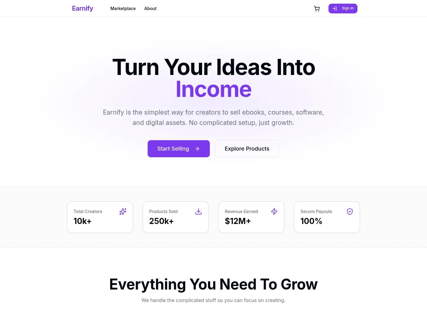 Earnify Marketplace Platform