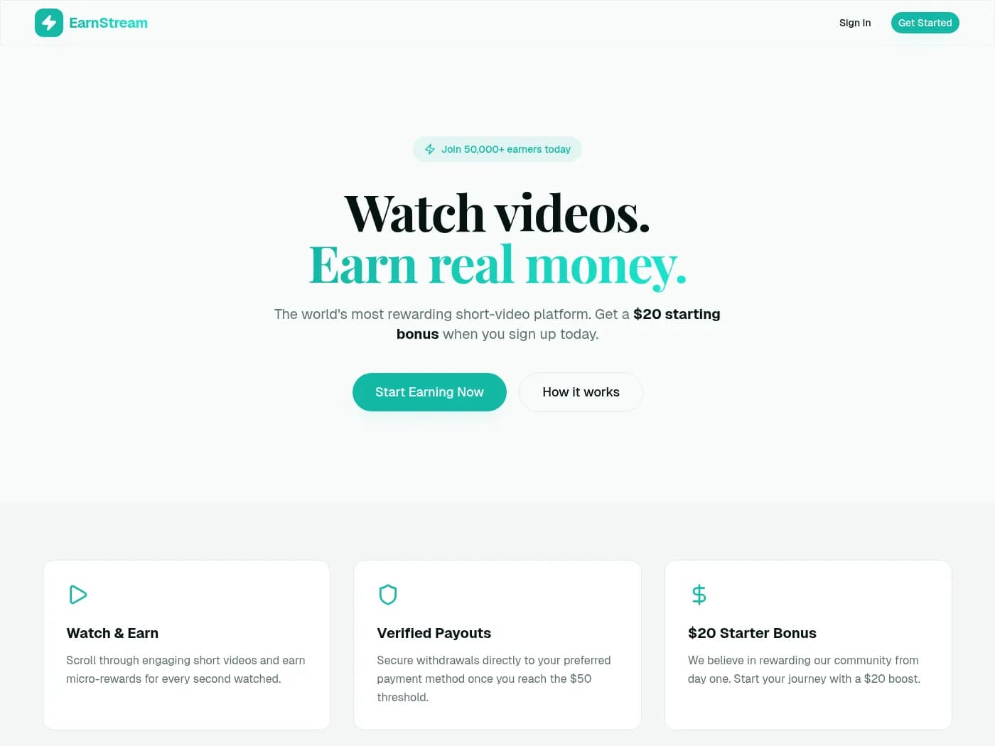 EarnStream Rewards Platform