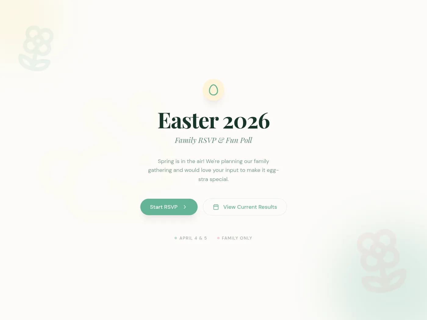 Easter RSVP & Poll