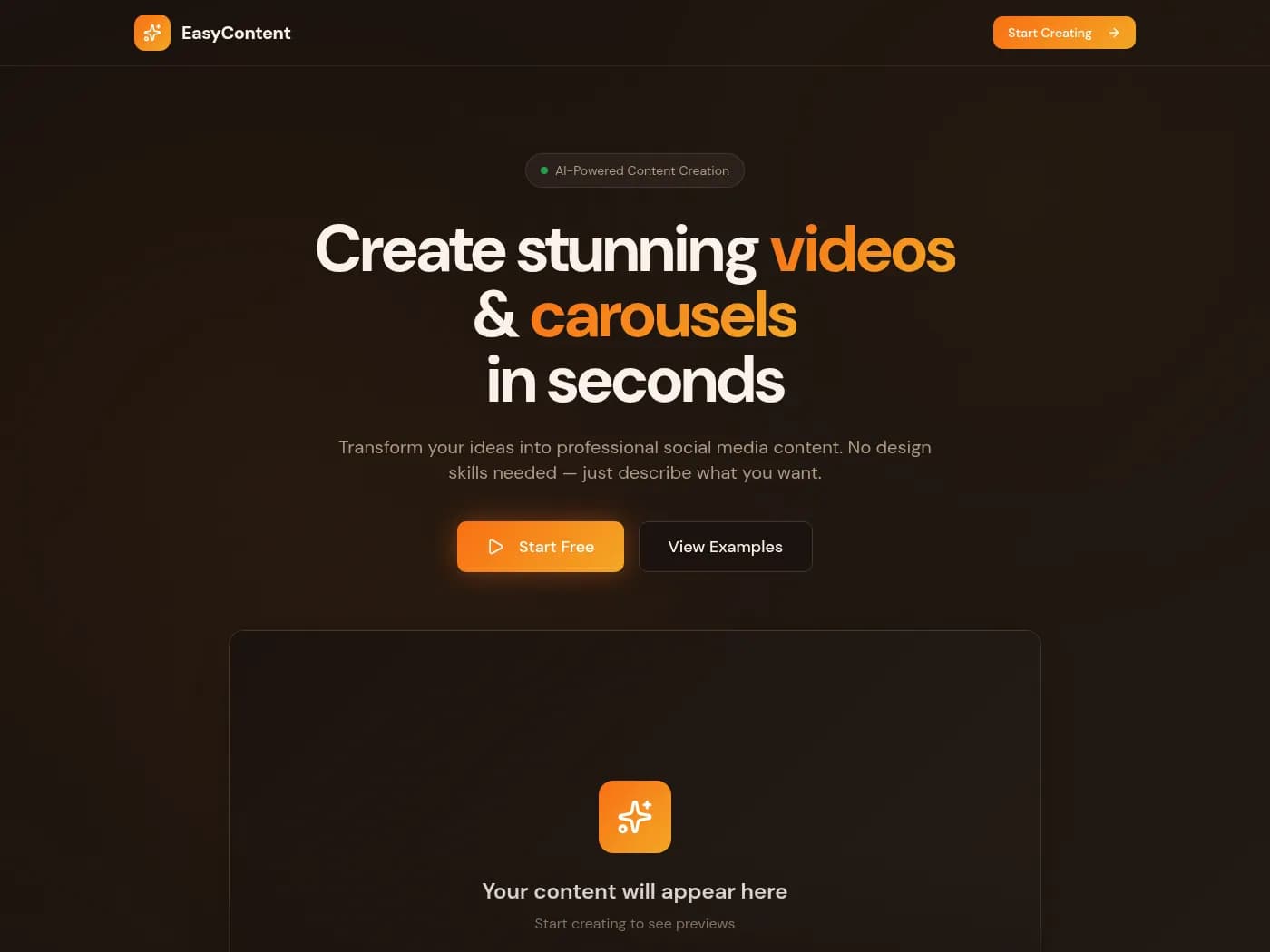 Easy Video Carousel Agent
