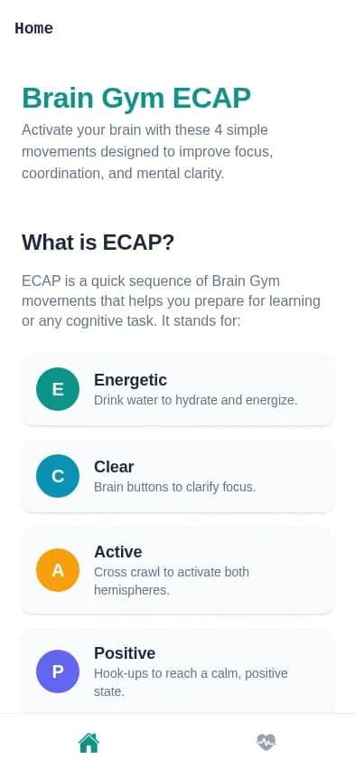 Brain Gym ECAP Viewer