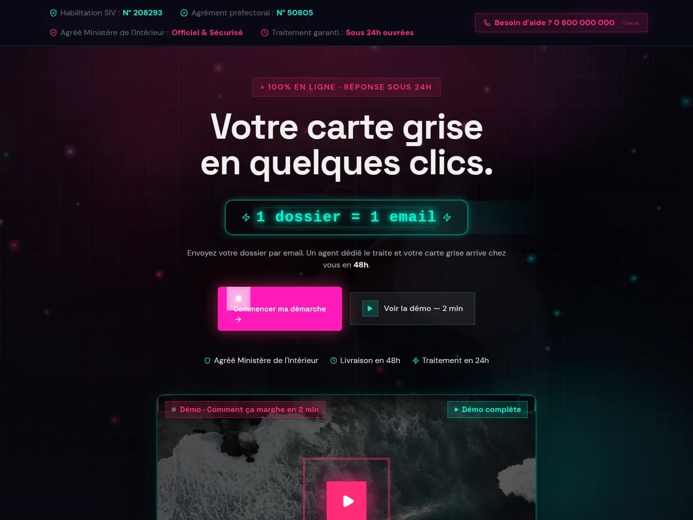 e-CarteGrise Neon Web