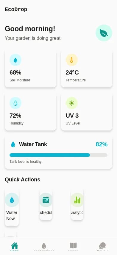 EcoDrop Smart Irrigation App