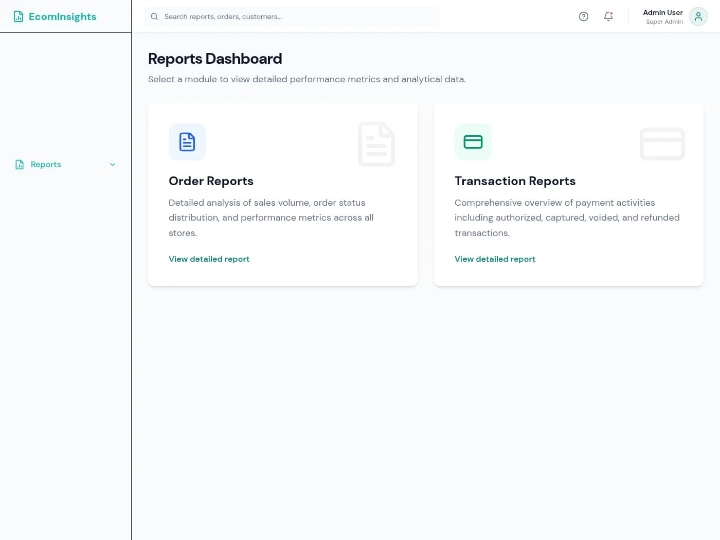 Ecom Insights Dashboard