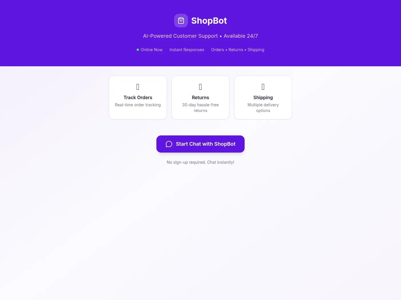 Ecom Support AI Bot