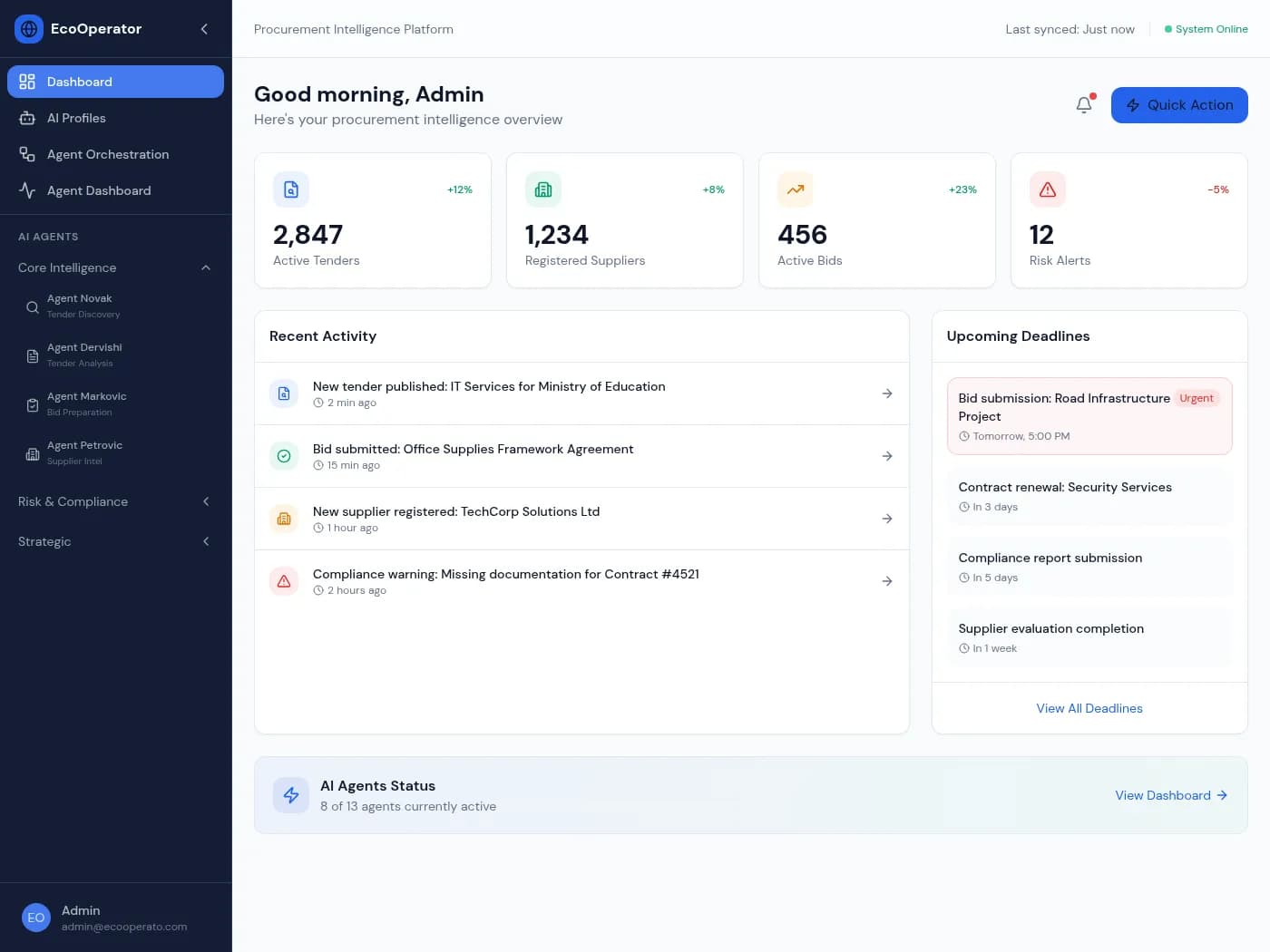 EcoOperator Portal