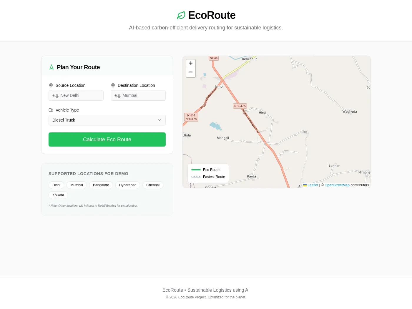 EcoRoute Optimizer