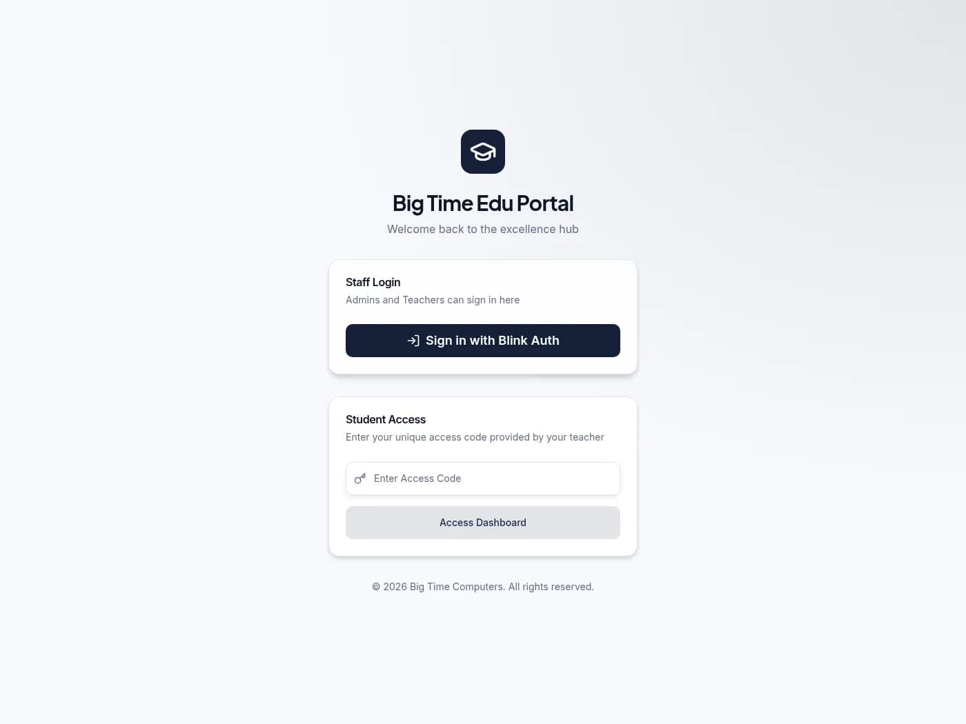 Big Time Edu Portal