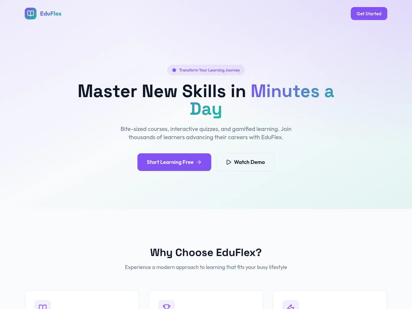 EduFlex Microlearning Hub