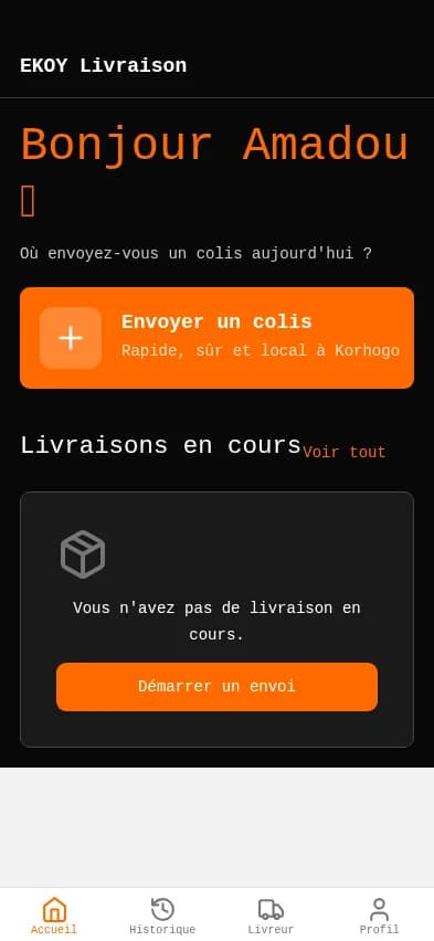 EKOY Livraison App