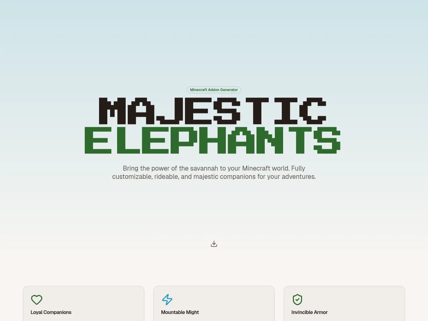 Minecraft Elephant McAddon